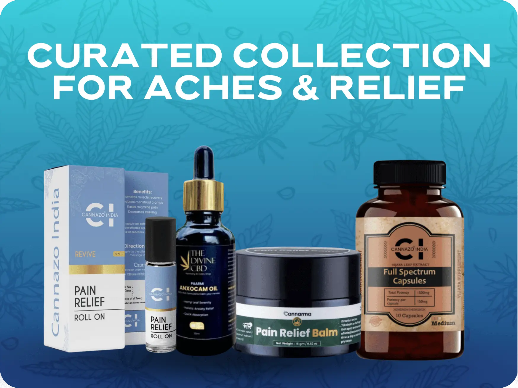 Curated Collection For Aches & Pain | THC, CBD Oil & Herbs For Relief ...