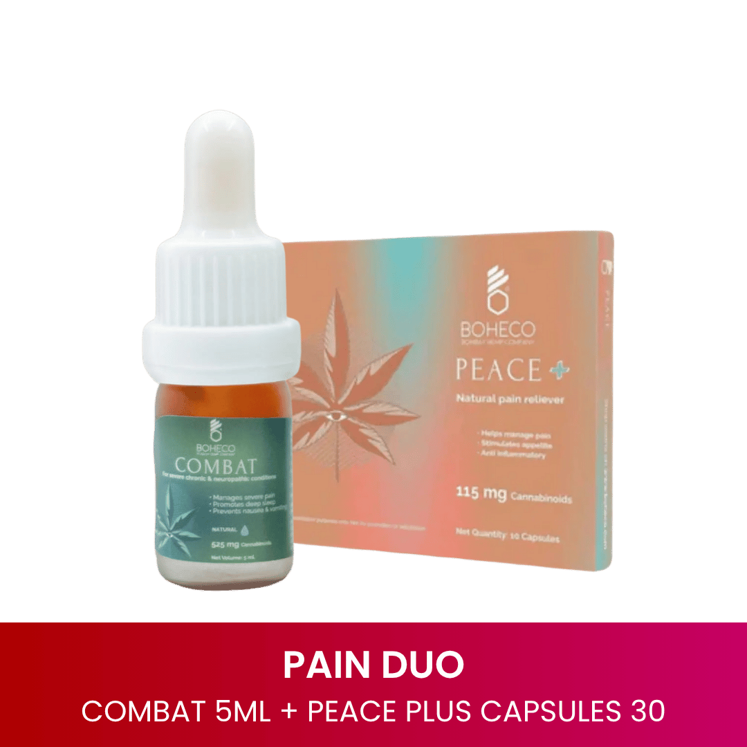 Boheco Pain Duo - Combat + Peace Plus Capsules – CBD Store India