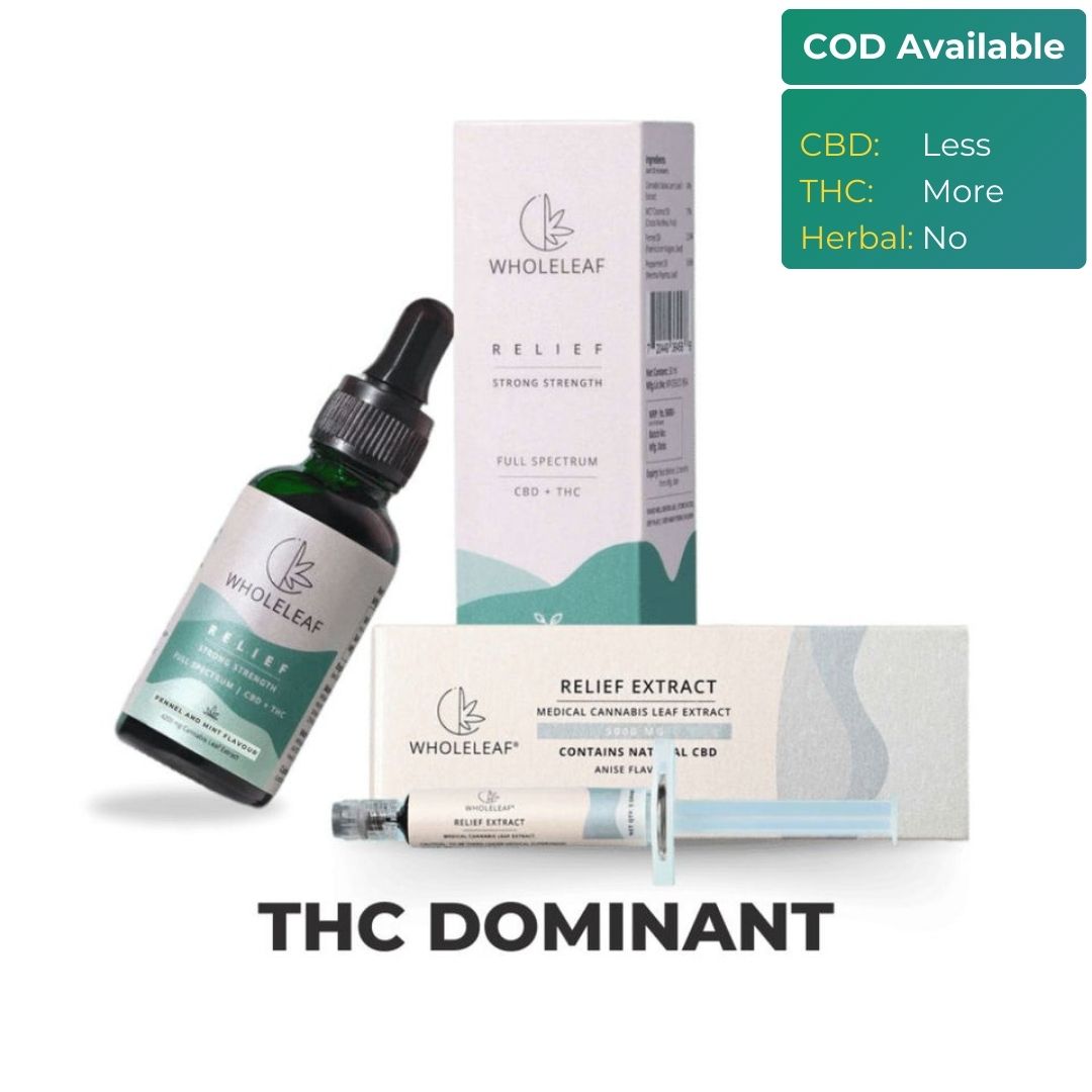 Wholeleaf- Relief THC Dominant Cannabis Extract and Oil